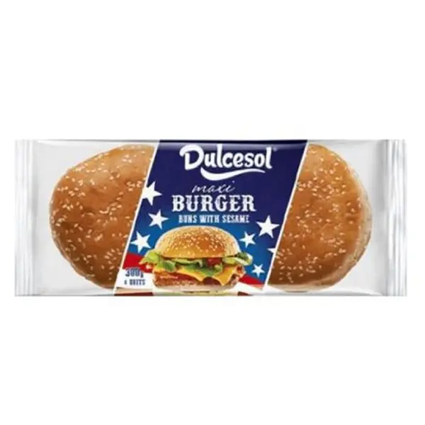 Dulcesol Burger zemičke sa susamom u pakovanju 4 komada, 300g