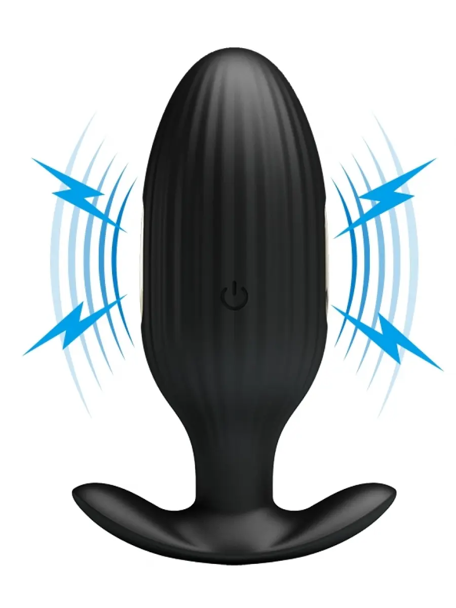 Pretty Love Jefferson Analni vibrator, Sa aplikacijom, 12 vibracija, 9.2cm, Crni