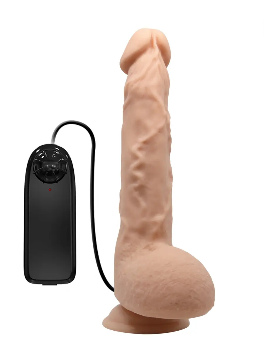 Beautiful Jason Vibrator sa testisima, 24 cm