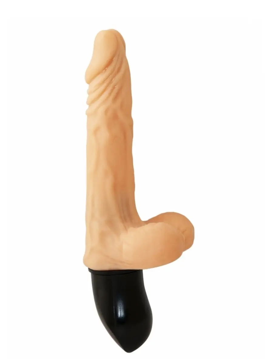 Bendable Vibrator sa testisima, 12 funkcija vibracija, 24 cm