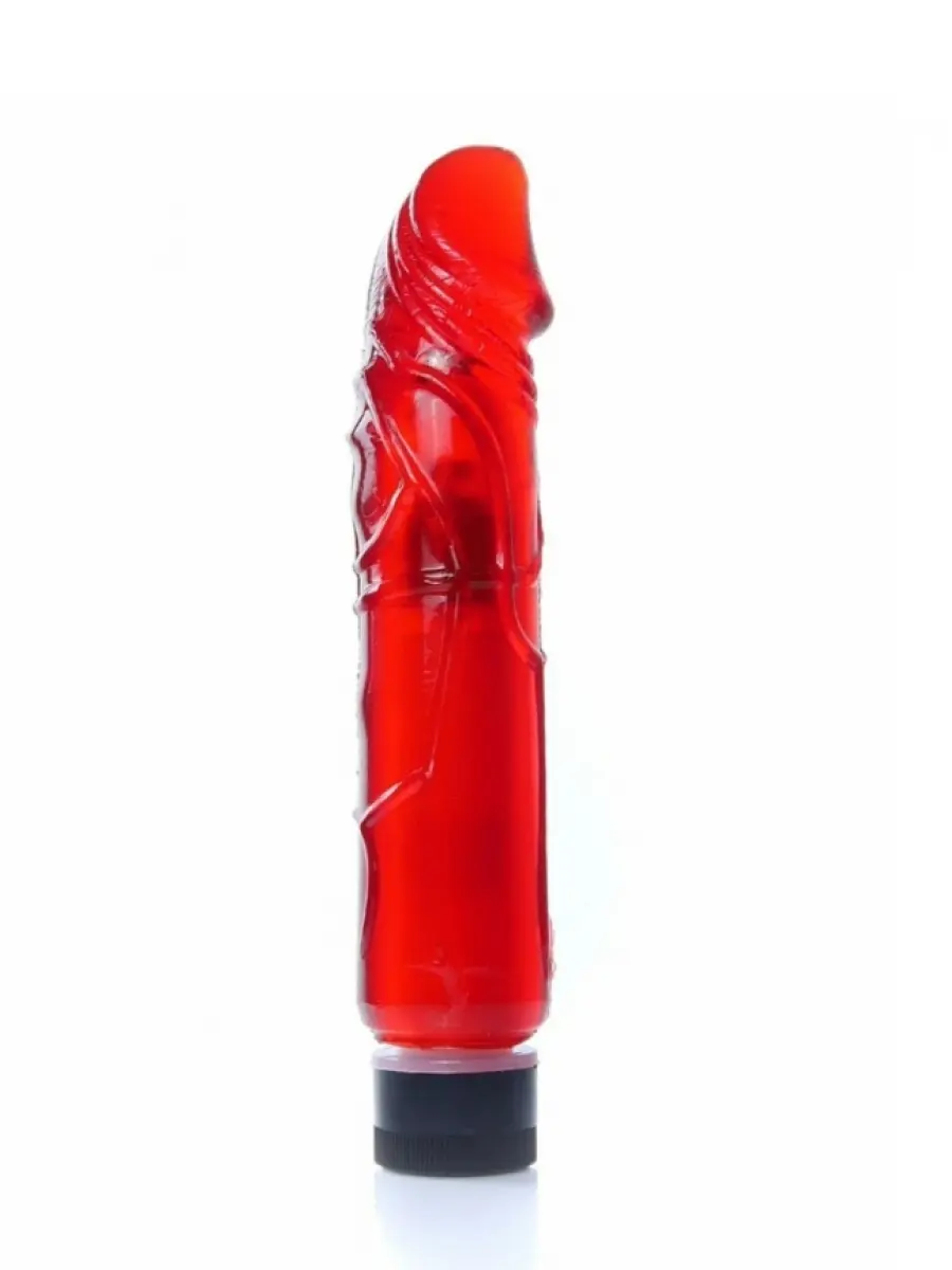 Juicy Jelly Vibrator, 22 cm, Crveni