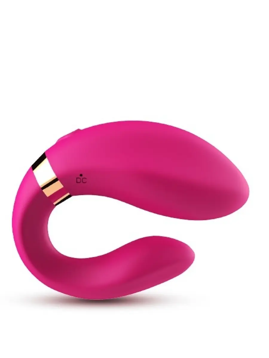 Crescent Vibrator za parove, Silikonski, 9 funkcija vibracije, Vodootporan, Roze