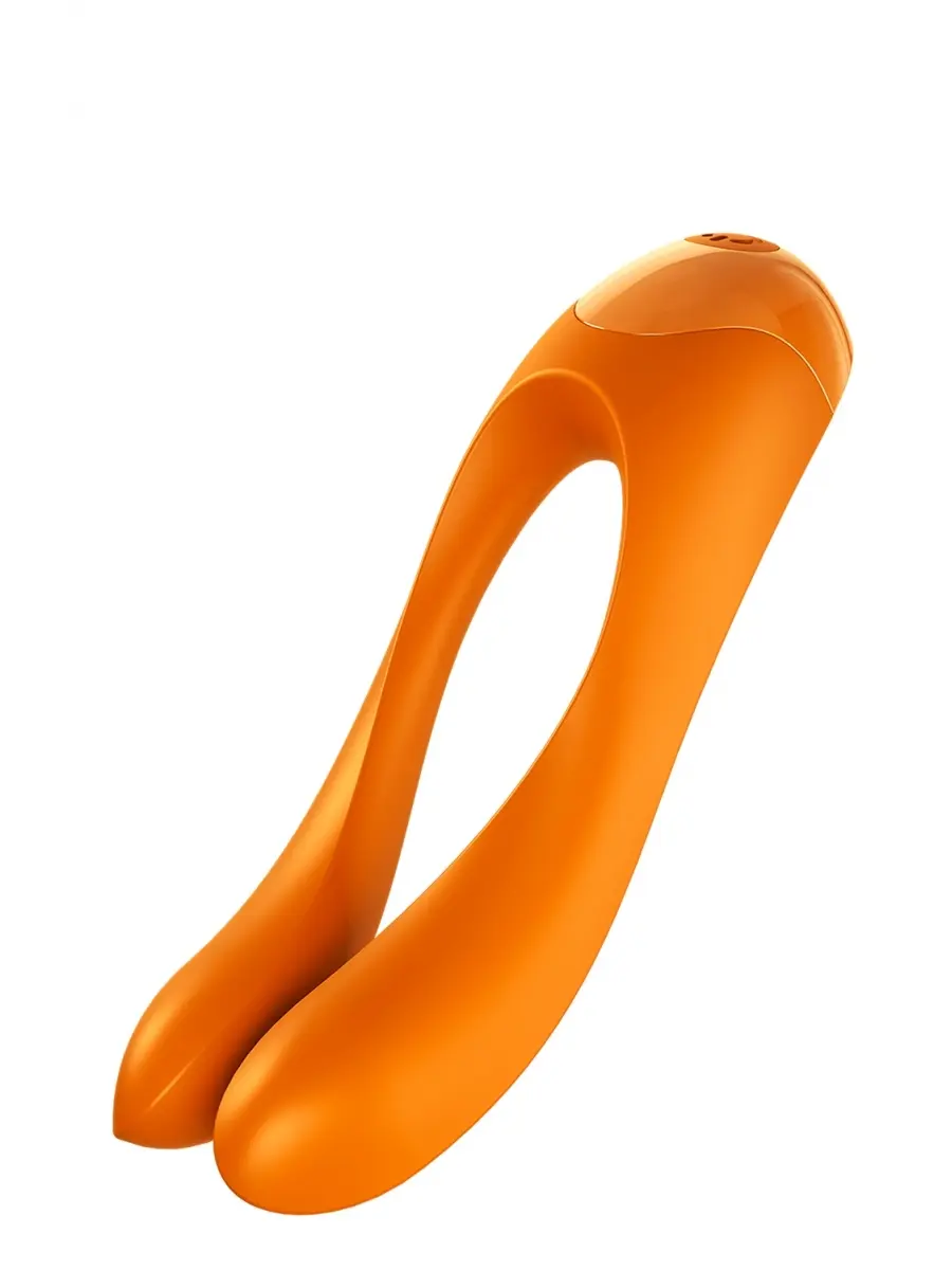 Satisfyer Candy Cane Vibrator za parove, 2 motora, 11 cm, Narandžasti