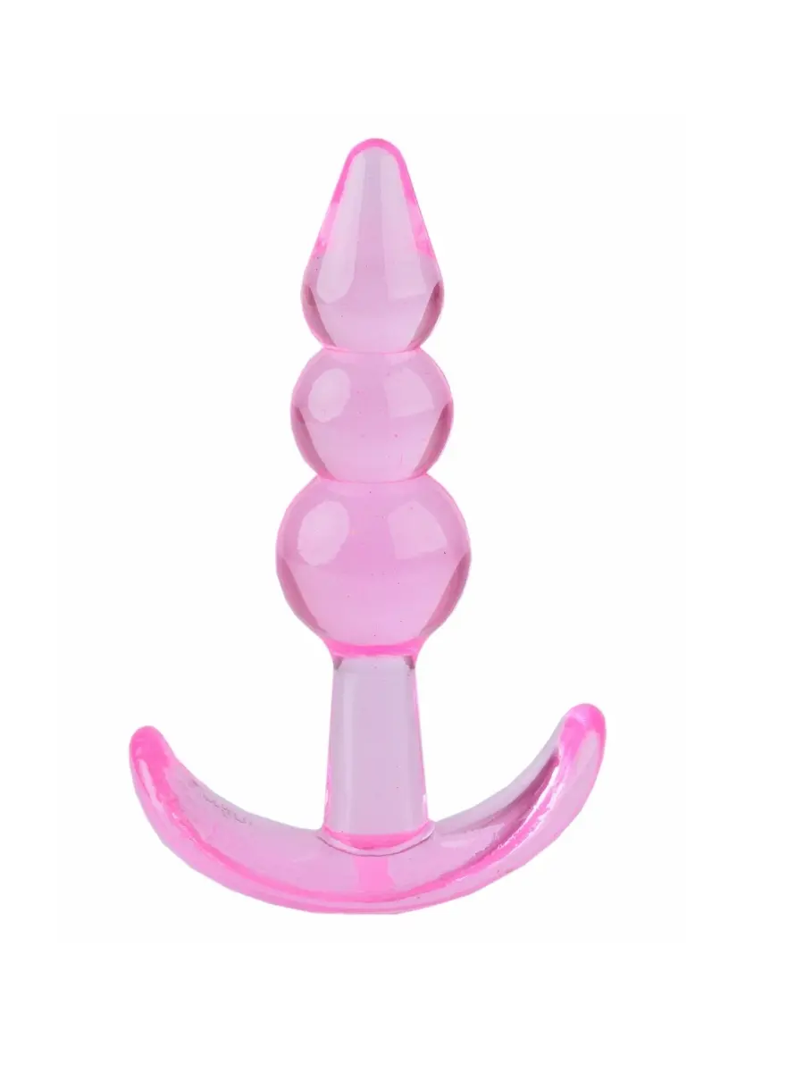 T Plug Beaded Analna kupa, 8.5 cm, Roze