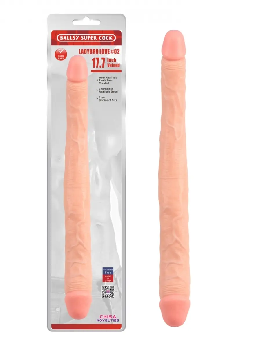 Dvostrani Dildo, Ladybro Love 02, 45cm