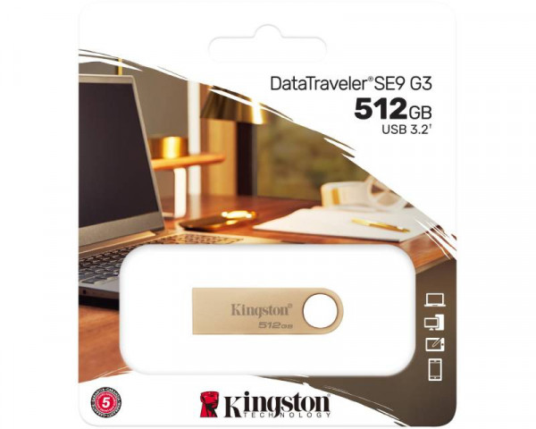 KINGSTON 512GB DataTraveler SE9 G3 USB 3.0 flash DTSE9G3512GB champagne