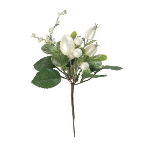 Veštački cvet uskršnja bela grana 24 cm