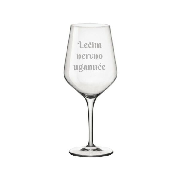 HAPPY PUMPKIN Čaša za vino "Lečim nervno uganuće"1129