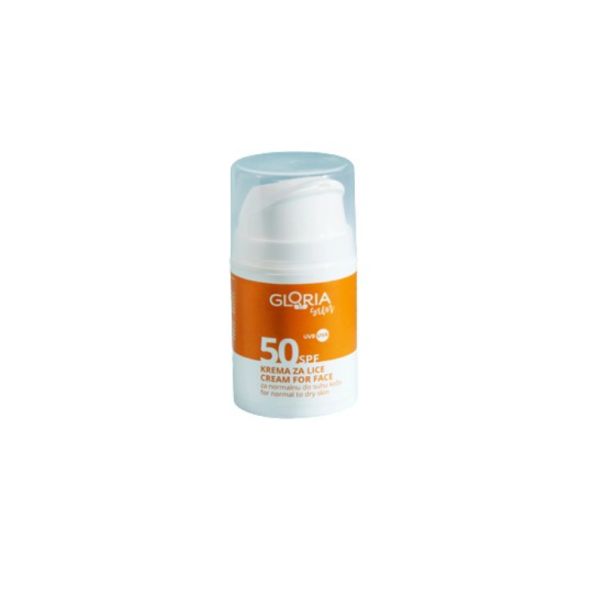 GLORIA Krema za lice SPF 50, normalna do suva koža, 50 ml