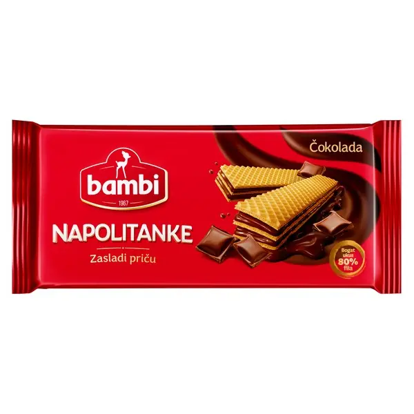 Bambi Napolitanke Čokolada, 185g