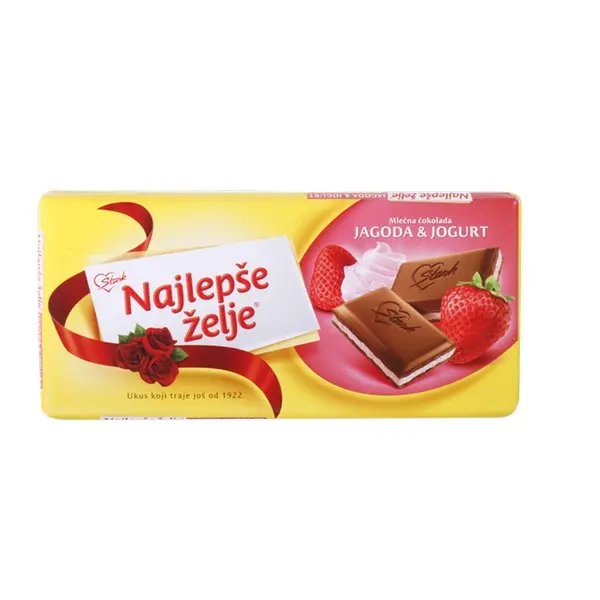 Najlepše želje Čokolada Jagoda, 100g