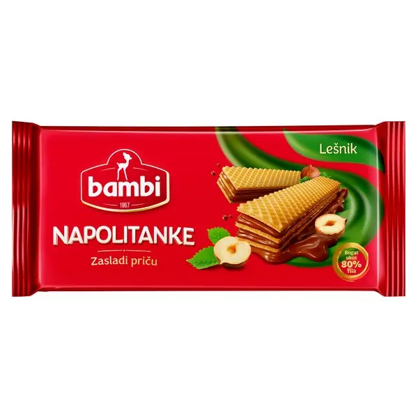 Bambi Napolitanke Lešnik, 185g