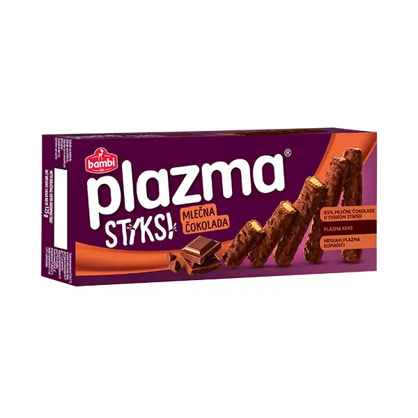 Plazma stiksi Mlečna čokolada, 125g