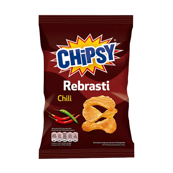 Chipsy Rebrasti Chili, 140g