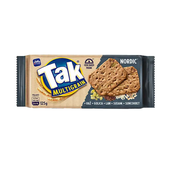 TAK JAFFA NORDIC Krekeri Multigrain, 125g