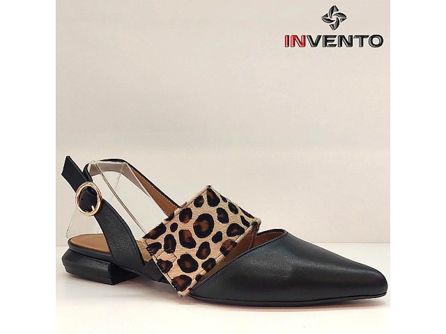 `INVENTO` kožne animal print sandale