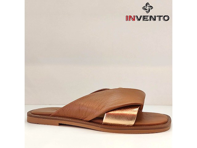 `INVENTO` kožna camel papuča