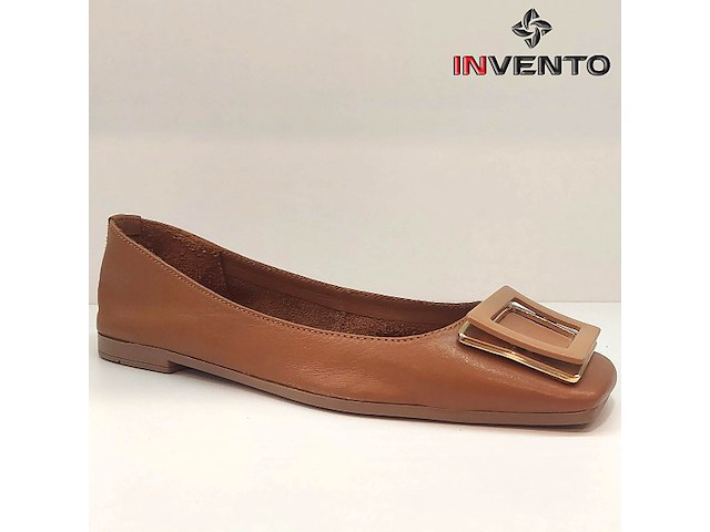 `INVENTO` camel kožne baletanke