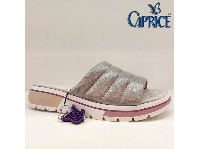 `CAPRICE` srebrna papuča