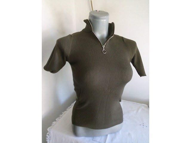 Bershka-knitwear zelena majica S