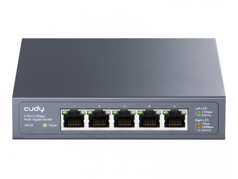 CUDY HS105 5-PORT 2.5G DESKTOP METAL SWITCH