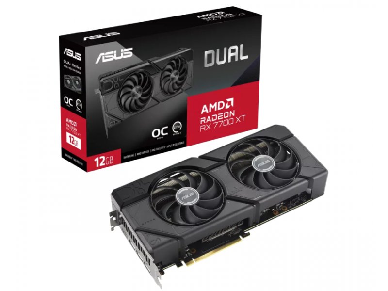 ASUS AMD RADEON DUAL RX 7700 XT OC 12GB DUAL-RX7700XT-O12G GRAFIČKA KARTA