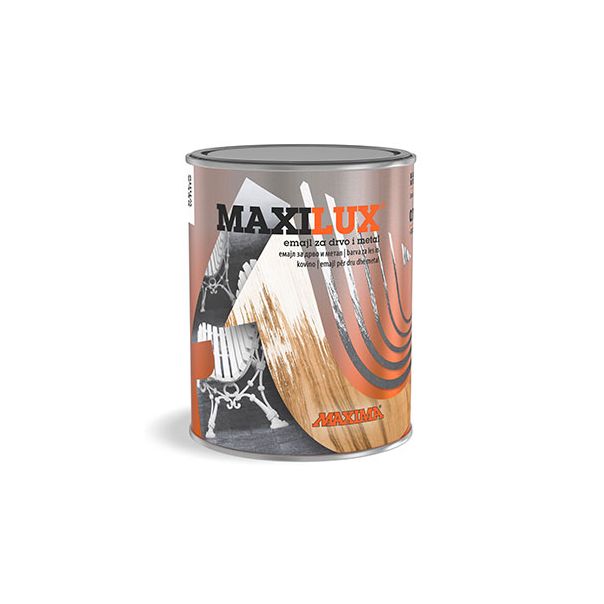 MAXIMA Emajl lak za drvo i metal tamno braon Maxilux 0,75l