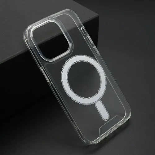 Futrola - maska STANDARD MagSafe za iPhone 14 Pro (6.1)providna (bela) (MS)
