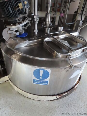 Posuda za kuvanje od nerđajućeg čelika od 1800 litara, sa homogeniserom
APV APV stainless steel Jacketed cooking vessel, with homogeniser