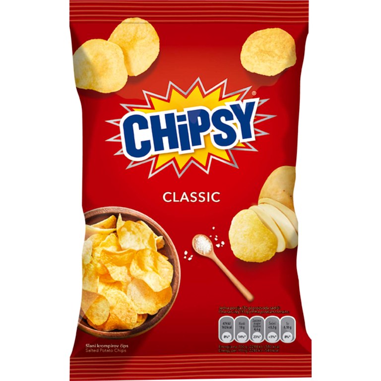 Chipsy čips plain salted 95g marbo chipsy