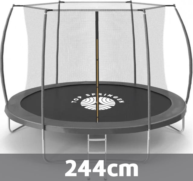 Baštenska trambolina 244cm Top Springen Sport Line SL244SIL sa unutrašnjom mrežicom i merdevinama u