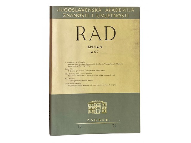 Rad JAZU (1974, knj. 367)