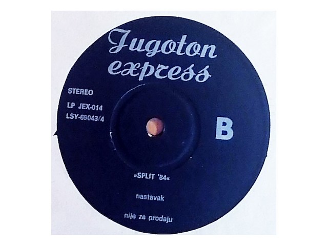 intervju LP: MAGAZIN / Split 84 - Jugoton Express, 1984
