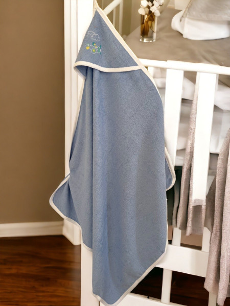 Baby peškir 100x100cm sa kapuljačom Plavi ( VLK000610 )
