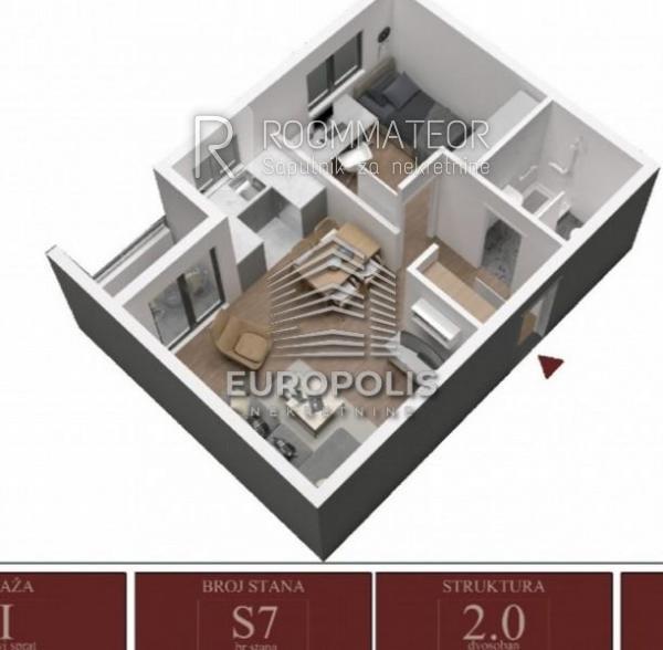Trosoban stan na prodaju, 38m2, 94.750€