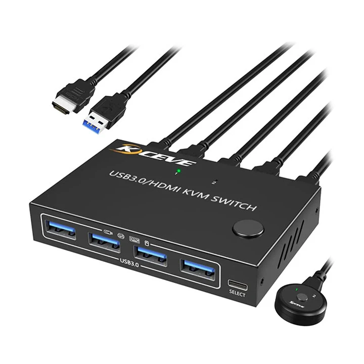Adapter HDMI AF + USB 3.0 CF 2xIN - HDMI AF + USB 3.0 AF OUT, KVM preklopnik