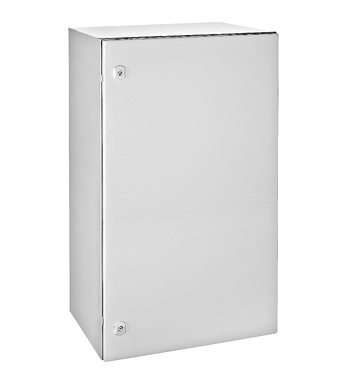 Wall-mounted enclosure 1 door IP66 H=1000 W=600 D=400mm
sheet steel, RAL7035, with mounting plate, with 2x double-bit locks, with 1x gland plate cutout W=500 D=190mm, type G