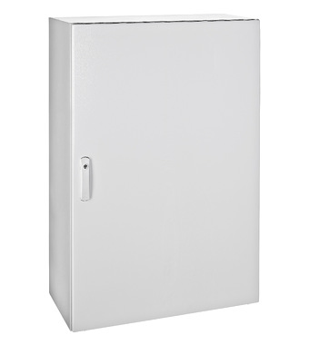 Wall-mounted enclosure 1 door IP66 H=1200 W=800 D=400mm
sheet steel, RAL7035, with mounting plate, with 3-point rod lock and door lock, with 2x gland plate cutouts each W=300 D=190mm, type C