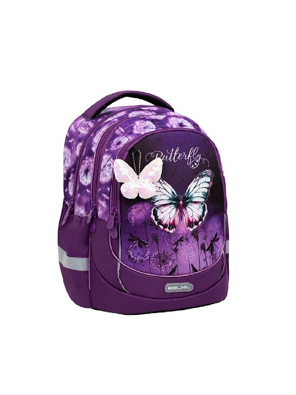 Ranac školski Belmil 338-87 Butterfly purple