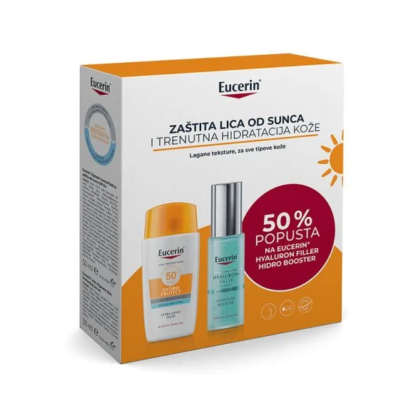 Eucerin Box Hydro Protect Fluid SPF 50+ 50ml + Eucerin Hyaluron Filler Hidro Booster 30ml