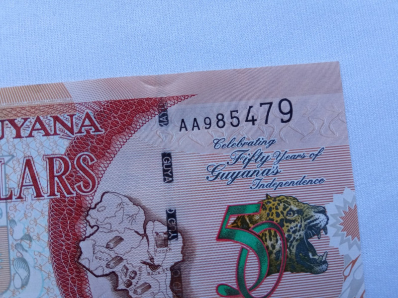 Gvajana 50 dolara,UNC,AA