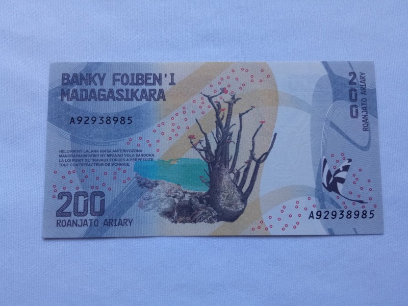 Madagaskar 200 ariary,2017 god.UNC,A