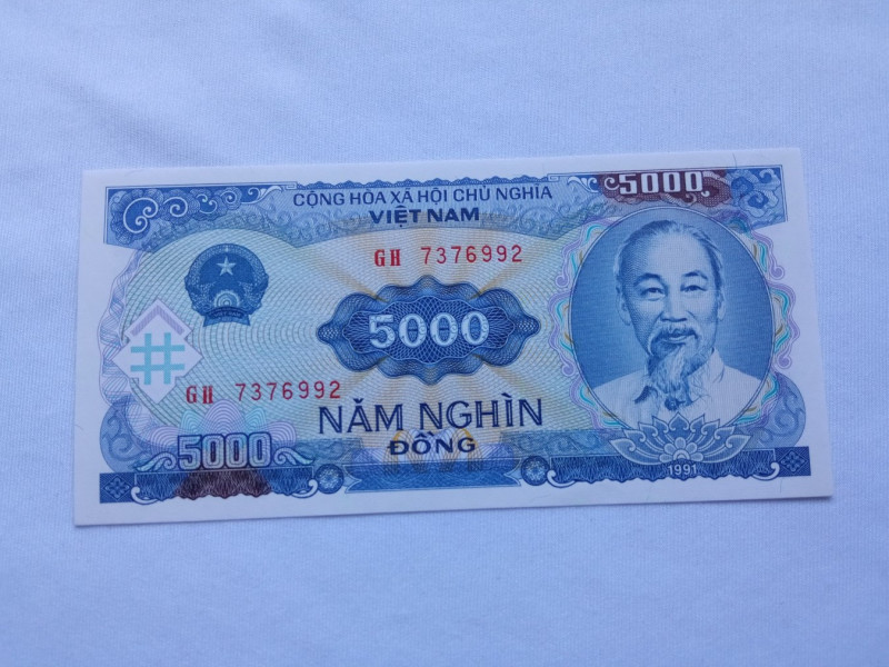 Vijetnam 5.000 dong,1991 god.UNC