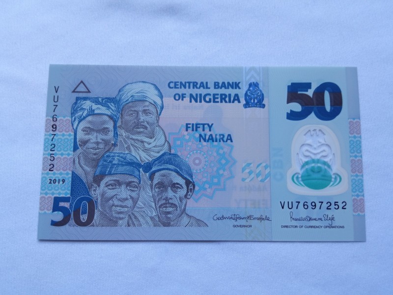 Nigerija 50 naira,2019 god.UNC,polimer