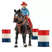 Schleich® figure Konji - Kaubojka u trci s preprekama 42576