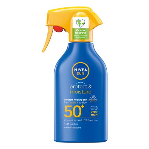 NIVEA Sun Protect & Moisture sprej sa raspršivačem za zaštitu od sunca SPF50+ 270 ml