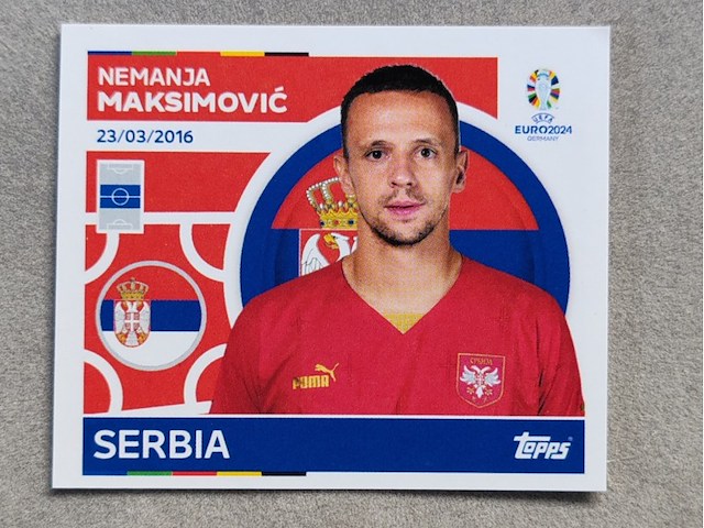 EURO 2024 GERMANY slicica SRB11 Maksimovic