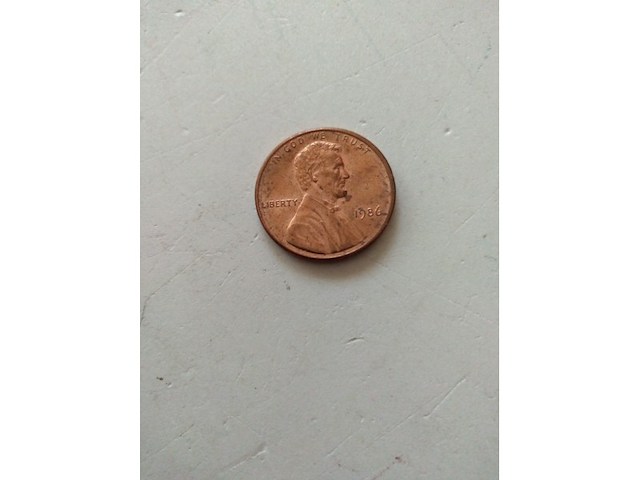 One cent, USA, 1986.