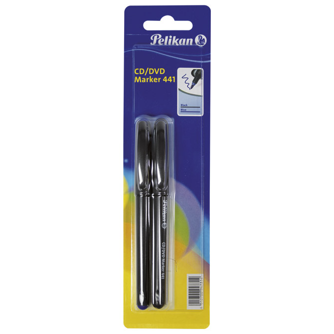Marker za CD permanentni 0,7mm 441 pk2 Pelikan 947317 crni/plavi blister