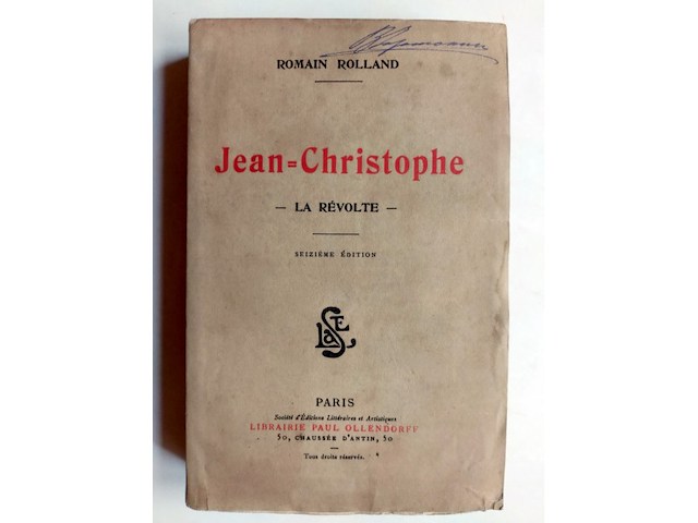 Romain Rolland, JEAN-CRISTOPHE (LA REVOLTE)